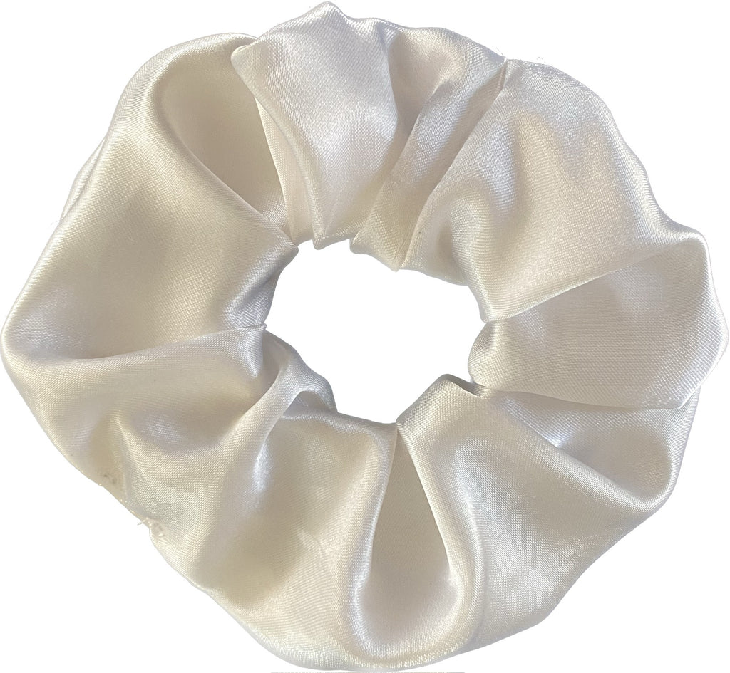 HHD Dressage Show Rider Scrunchie White Satin – Heavenly Horse Designs