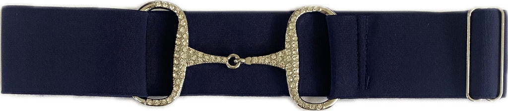 Crystal Snaffle Bit Elastic Belt 2” Wide Silver & Rose Gold – Heavenly ...