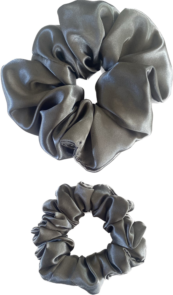 HHD Dressage Show Rider Hair Scrunchie Grey Satin – Heavenly Horse Designs