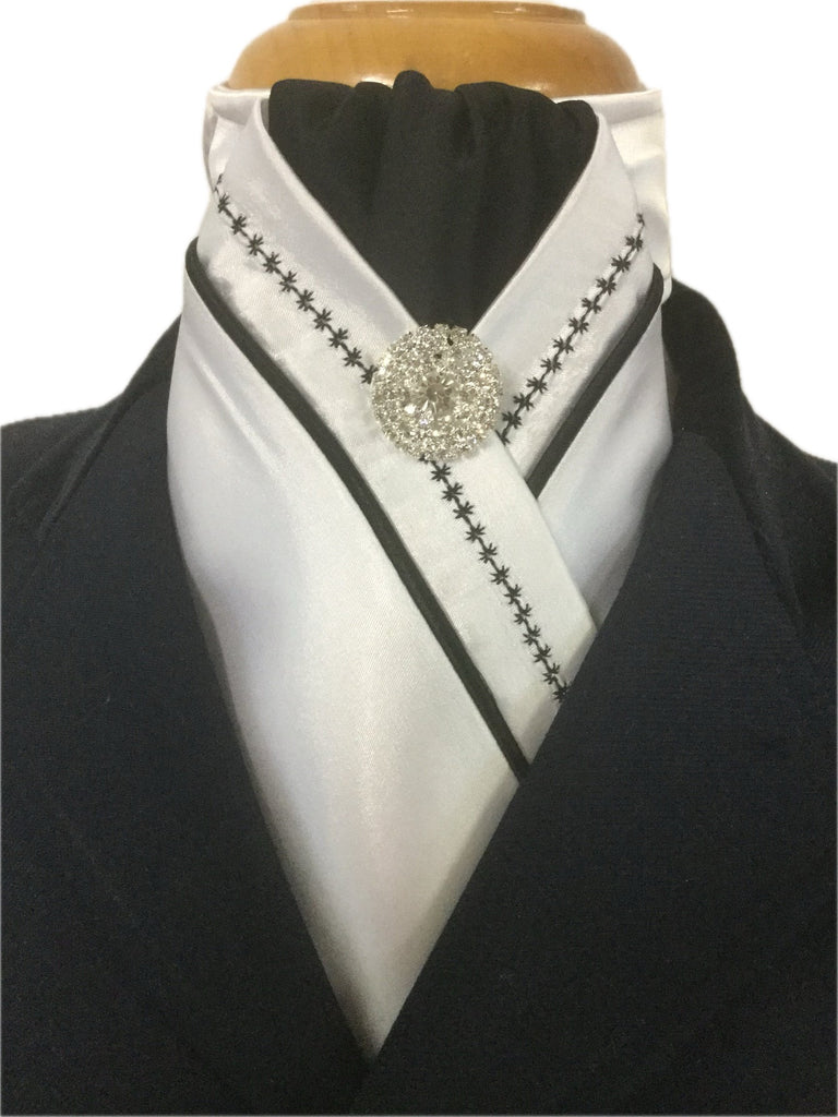 HHD Dressage Equestrian Stock Tie Embroidered in Black – Heavenly Horse ...